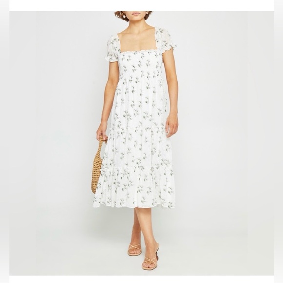 o.p.t | Dresses | Opt Tiered Cypress Midi Dress Smocked Bodice | Poshmark